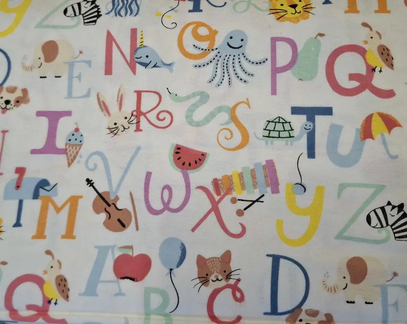Alphabet Animals ♥ Flannel – Tissus For You